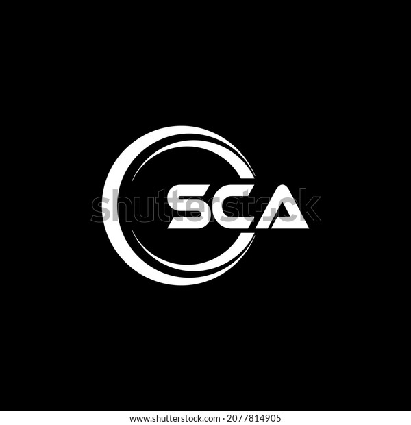 Sca Letter Logo Design Black Background Stock Vector (Royalty Free ...