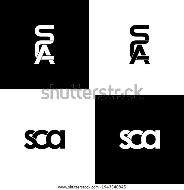 Sca Letter Original Monogram Logo Design Stock Vector (Royalty Free ...