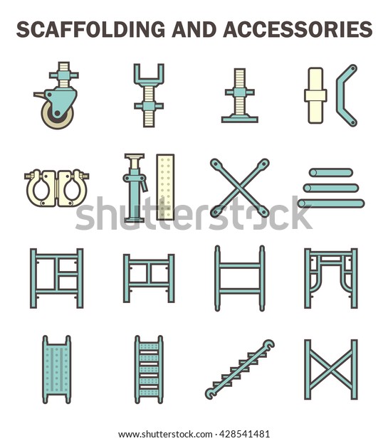 Scaffolding Icon Called Scaffold Staging Temporary Stock Vector ...