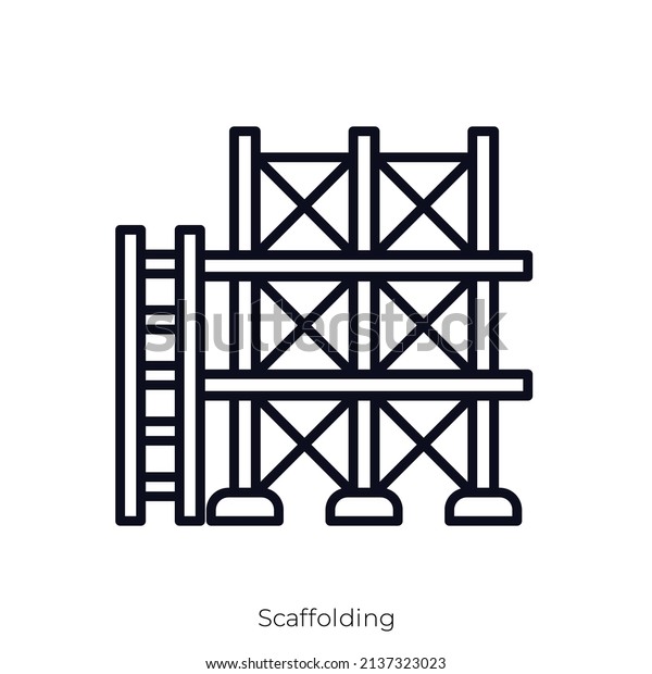 Scaffolding Icon Outline Style Icon Design Stock Vector (Royalty Free ...