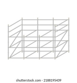 Scaffolding White Background Used Construction Areas Stock Vector ...
