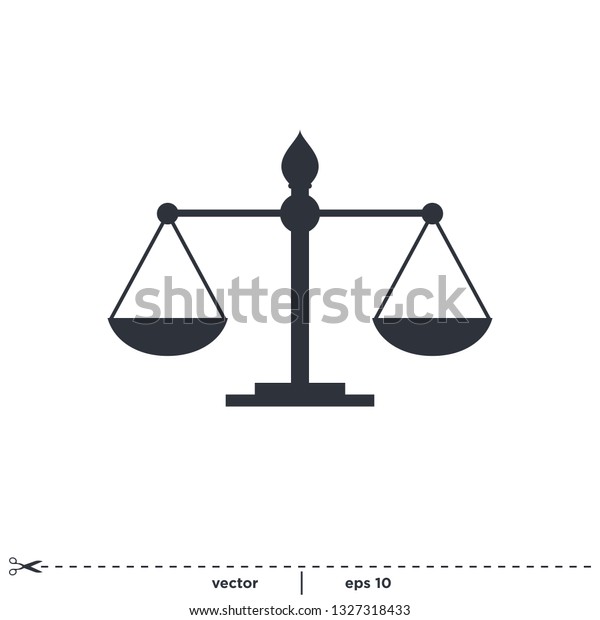 Scale Balance Icon Vector Logo Template Stock Vector (Royalty Free ...