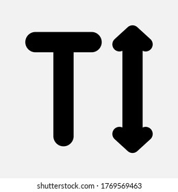 Scale Font Icon Vector Illustration Vertical Stock Vector (Royalty Free ...