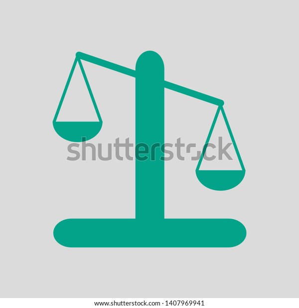 Scale Icon Green On Gray Background Stock Vector (Royalty Free ...