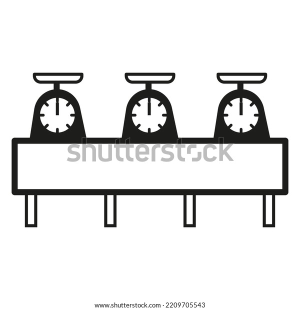Scale Icon Healthy Lifestyle Vector Illustration Stock Vector Royalty