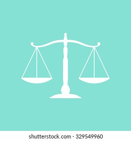 Scale Icon On Green Background Vector Stock Vector (Royalty Free ...