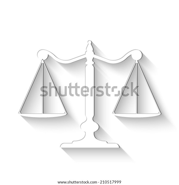 Scale Icon Icon White Vector Illustration Stock Vector (Royalty Free ...