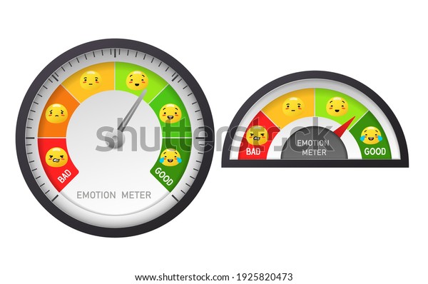 Scale Meter Mood Emotions Speedometer Red: stockvector (rechtenvrij ...