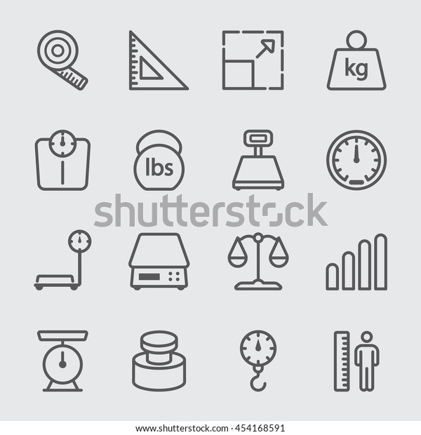 Einheitensymbol skalieren: Stock-Vektorgrafik (Lizenzfrei) 454168591 ...