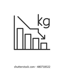 Scale Weight Drop Line Icon Weight Stock Vector (Royalty Free ...