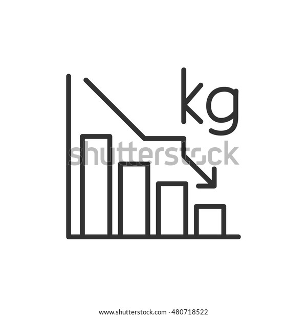 Scale Weight Drop Line Icon Weight Stock Vector (Royalty Free ...