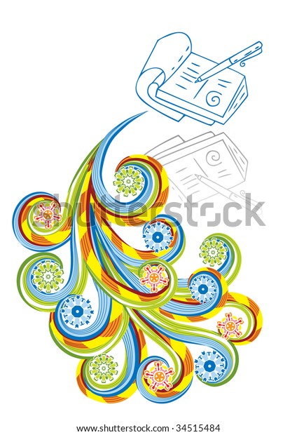 Scales Abstract Collage Format A4 Vector: เวกเตอร์สต็อก (ปลอดค่า ...