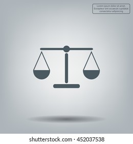 Scales Balance Icon Stock Vector (Royalty Free) 452037538 | Shutterstock