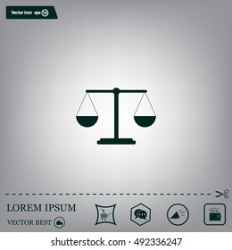Scales Balance Icon Stock Vector (Royalty Free) 492336247 | Shutterstock