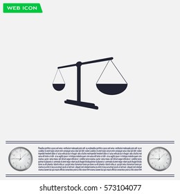 Scales Balance Icon Stock Vector (Royalty Free) 573104077 | Shutterstock