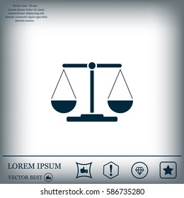 Scales Balance Icon Stock Vector (Royalty Free) 586735280 | Shutterstock