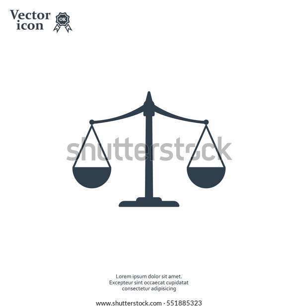 Scales Balance Icon Stock Vector (Royalty Free) 551885323 | Shutterstock