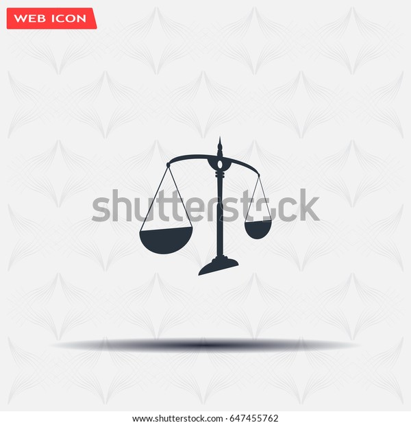 Scales Balance Icon Stock Vector (Royalty Free) 647455762 | Shutterstock