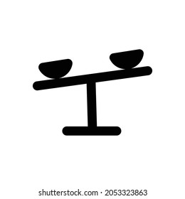 Scales Black Icon Vector Scale Simple Stock Vector (Royalty Free ...