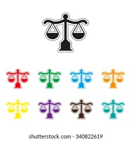 Scales Color Vector Icon Stock Vector (Royalty Free) 340822619 ...