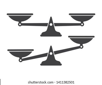 Scales Flat Design Vector Illustration Libra Stock Vector (Royalty Free ...