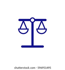 Scales Icon Blue Icon Stock Vector (Royalty Free) 596951495