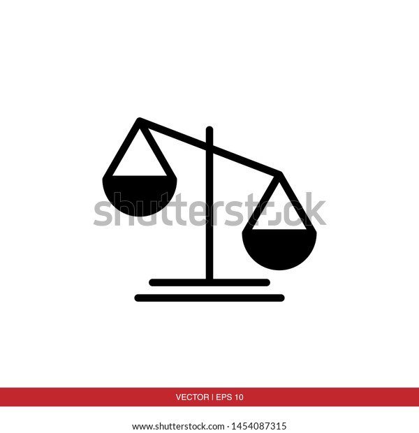 Scales Icon Logo Vector Illustration Stock Vector (Royalty Free ...