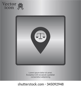Scales Icon Map Pin Stock Vector (Royalty Free) 345092948 | Shutterstock