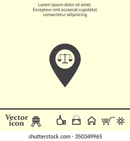 Scales Icon Map Pin: เวกเตอร์สต็อก (ปลอดค่าลิขสิทธิ์) 350780993 ...