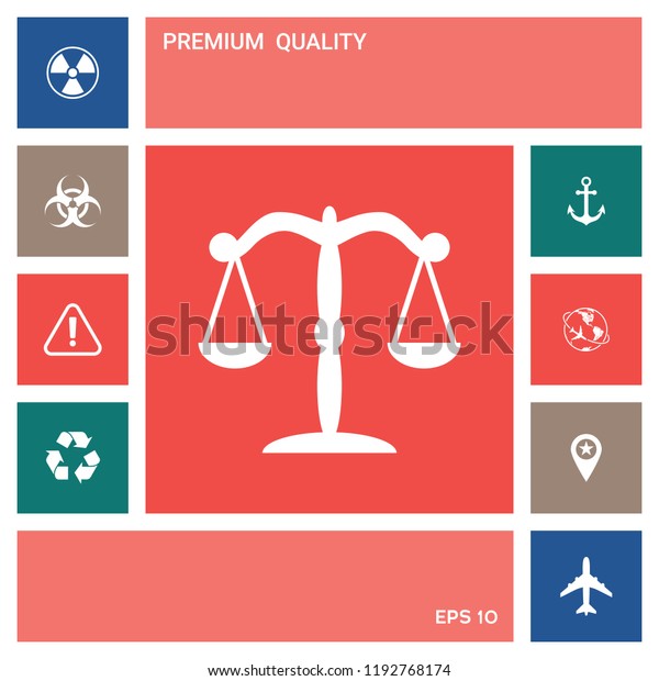 Scales Icon Symbol Stock Vector (Royalty Free) 1192768174 | Shutterstock