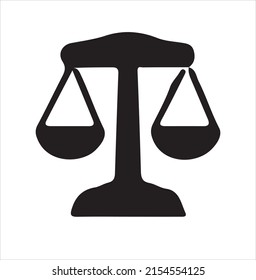 Scales Icon Vector Black White Stock Vector (Royalty Free) 2154554125 ...