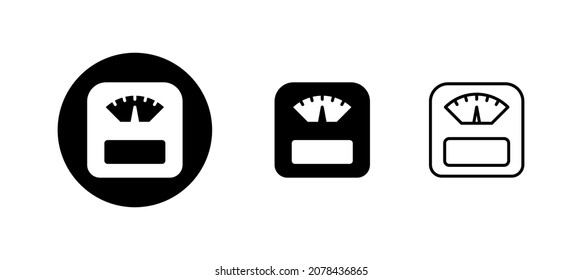 Scales Icons Set Weight Scale Sign Stock Vector (Royalty Free) 2078436865