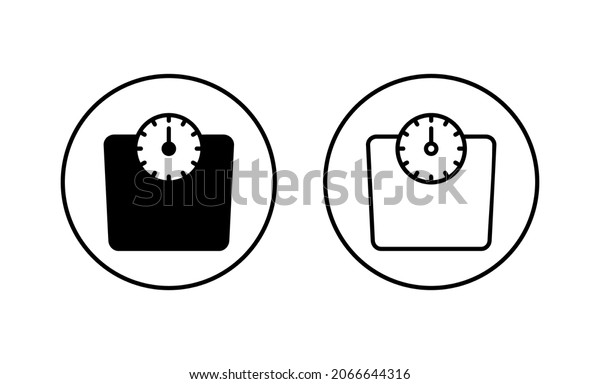 Scales Icons Set Weight Scale Sign Stock Vector (Royalty Free ...