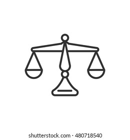 Scales Justice Line Icon Stock Vector (Royalty Free) 480718540 ...