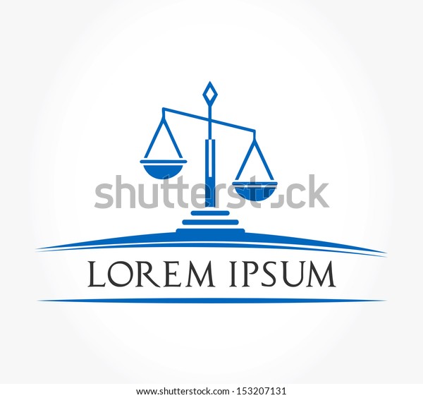 Scales Justice Logo Stock Vector (Royalty Free) 153207131