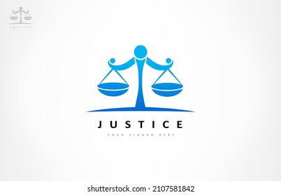 Scales Justice Logo Vector Design Stock Vector (Royalty Free ...