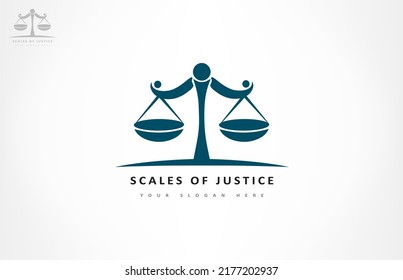 Scales Justice Logo Vector Design Stock Vector (Royalty Free ...