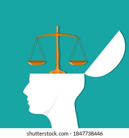 Scales On Head Concept Equality Vector Stock Vector (Royalty Free ...