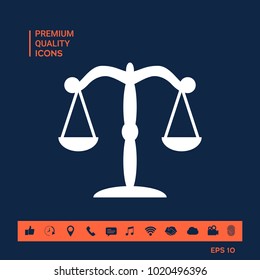 Scales Symbol Icon Stock Vector (Royalty Free) 1020496396 | Shutterstock