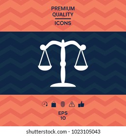 Scales Symbol Icon Stock Vector (Royalty Free) 1023105043 | Shutterstock