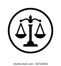 Scales Vector Icon Circle Stock Vector (Royalty Free) 367150331 ...