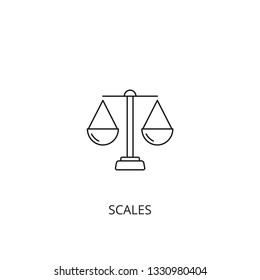 Scales Vector Icon Outline Style Editable Stock Vector (Royalty Free ...