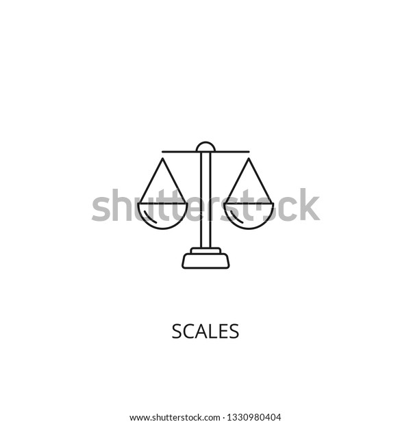 Scales Vector Icon Outline Style Editable Stock Vector (Royalty Free ...