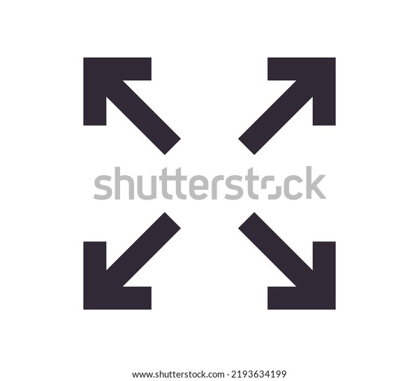 Scaling Symbol Sizing Arrow Icon Simple: เวกเตอร์สต็อก (ปลอดค่า ...