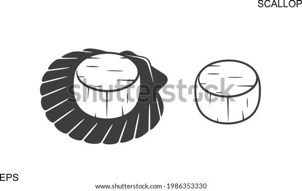 Scallop Logo Isolated Scallop On White Stock Vector (Royalty Free ...