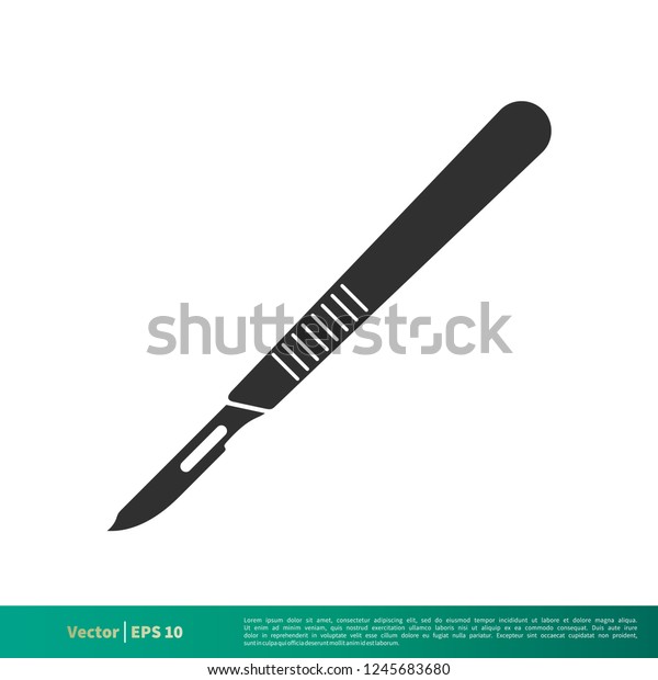 Scalpel Icon Vector Logo Template Illustration Stock Vector (Royalty ...