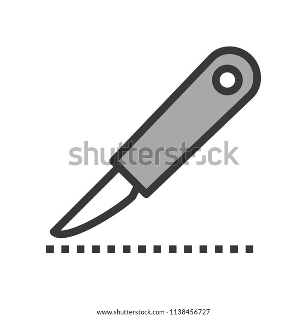 Scalpel Lancet Small Extremely Sharp Bladed 스톡 벡터(로열티 프리) 1138456727 ...