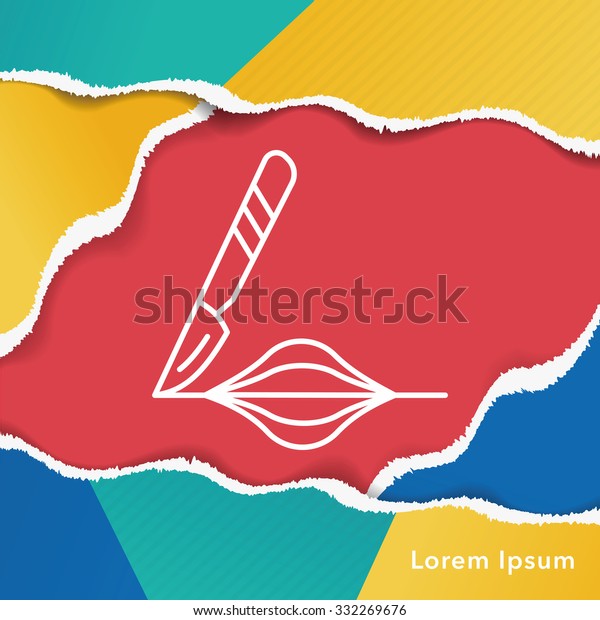 Scalpel Line Icon Stock Vector (Royalty Free) 332269676