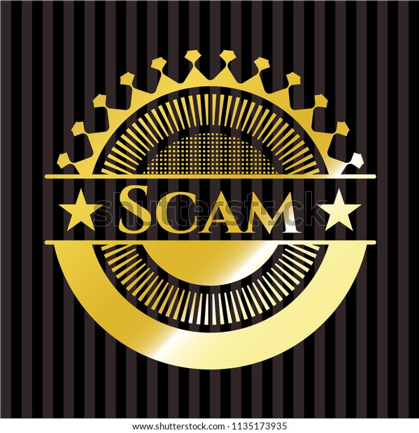 Scam Gold Emblem Badge Stock Vector (Royalty Free) 1135173935 ...