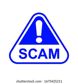Scam Triangle Sign Label Red Yellow Stock Vector (Royalty Free) 1677151789